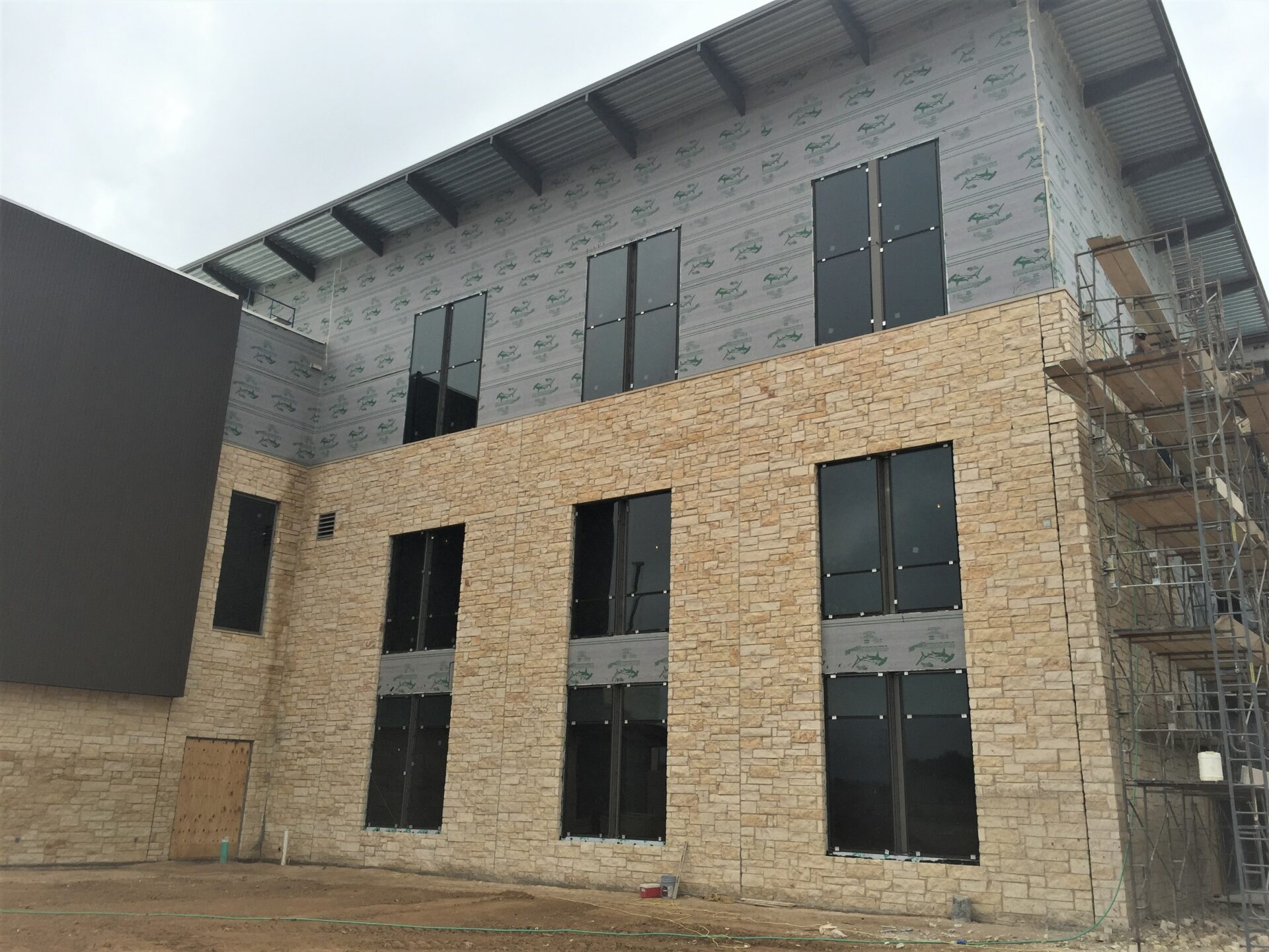 Houston 2nd Baptist Church Ultra SA on walls3 | Sharkskin Roof Underlayment