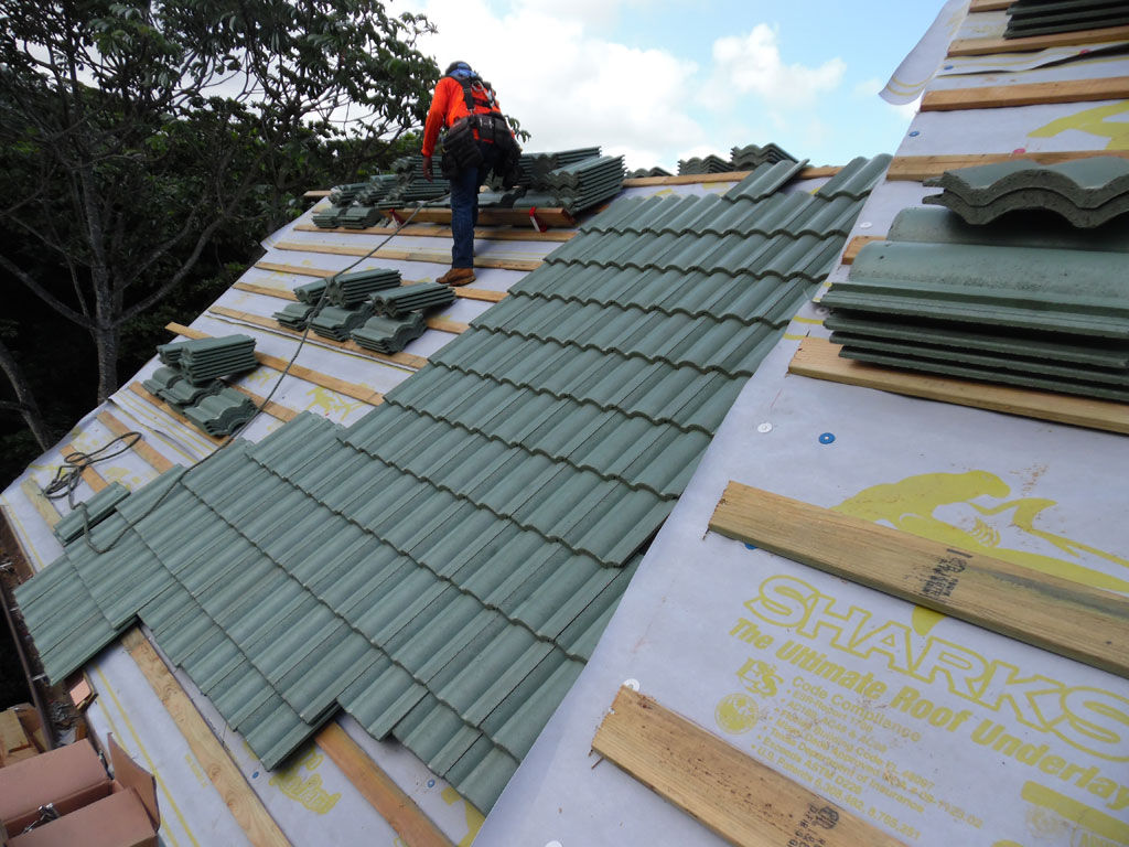 Oahu – Counter Batten Tile Roof – Sharkskin Roof Underlayment