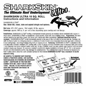 Sharkskin Ultra® – Installation Instructions – Sharkskin Roof Underlayment