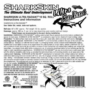 Sharkskin Ultra Radiant® – Installation Instructions | Sharkskin Roof ...